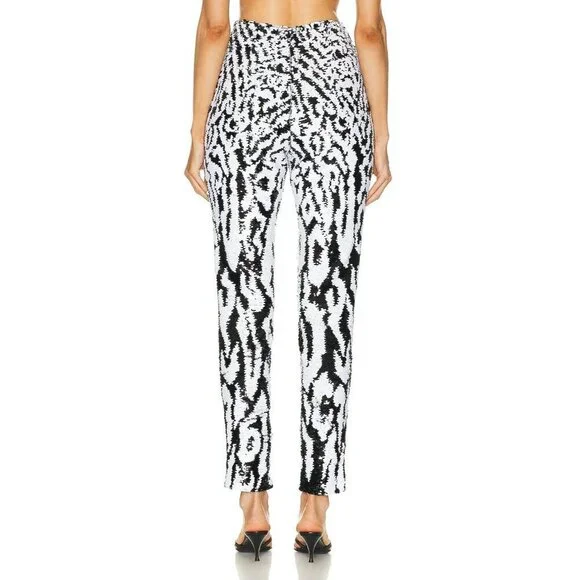 zebra sequin trousers